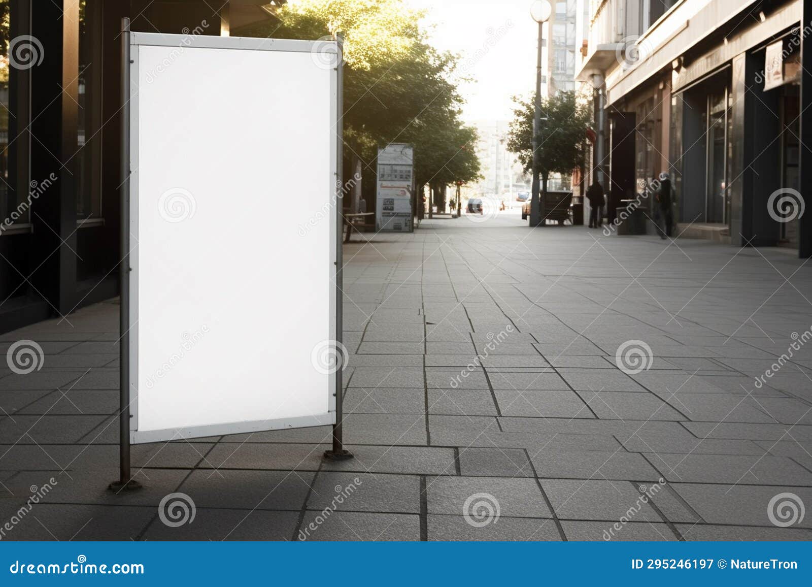 Blank Billboard on the Street Blank Sign Stock Illustration ...