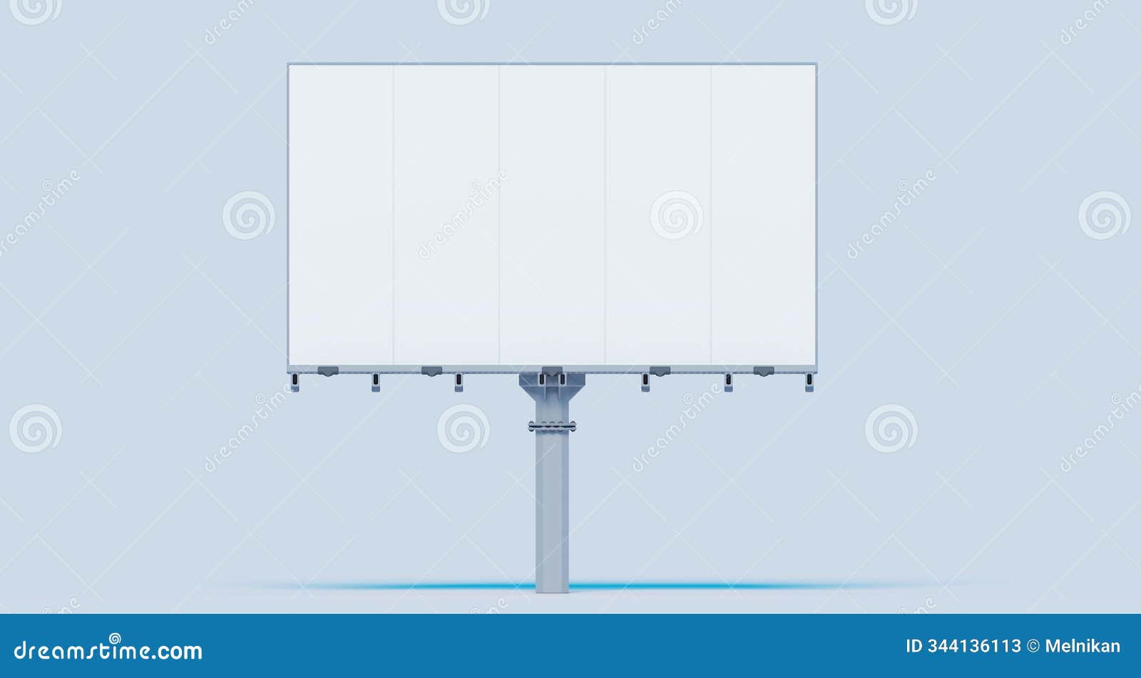 A Blank Billboard Template Against a Light Blue Backdrop, Presented in ...