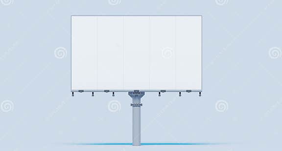 A Blank Billboard Template Against a Light Blue Backdrop, Presented in ...