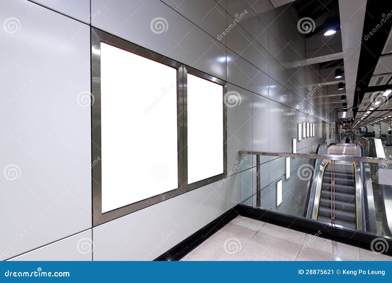 Blank Billboard in Train Station Stock Image - Image of copy, american ...