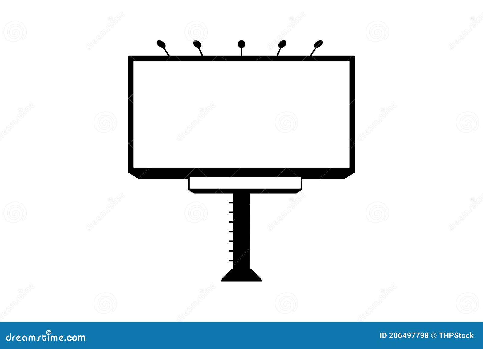 Blank Billboard Vector stock vector. Illustration of media - 206497798