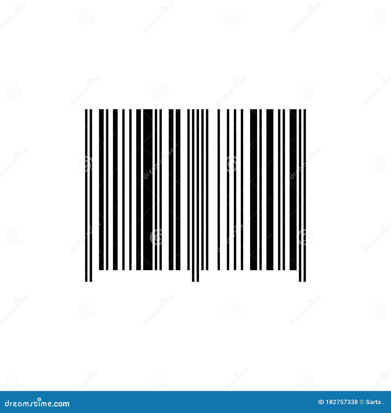 Black Barcode Icon. Bar Code Sign. Product Labeling, Sign For Scanning ...