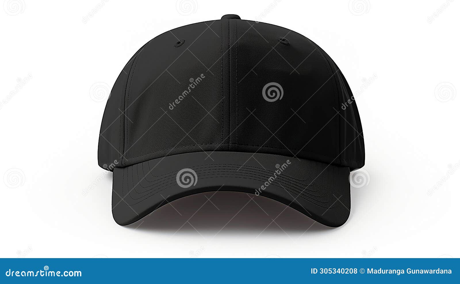 Blank Black Baseball Cap Mockup for E-commerce: High-Quality Front View ...