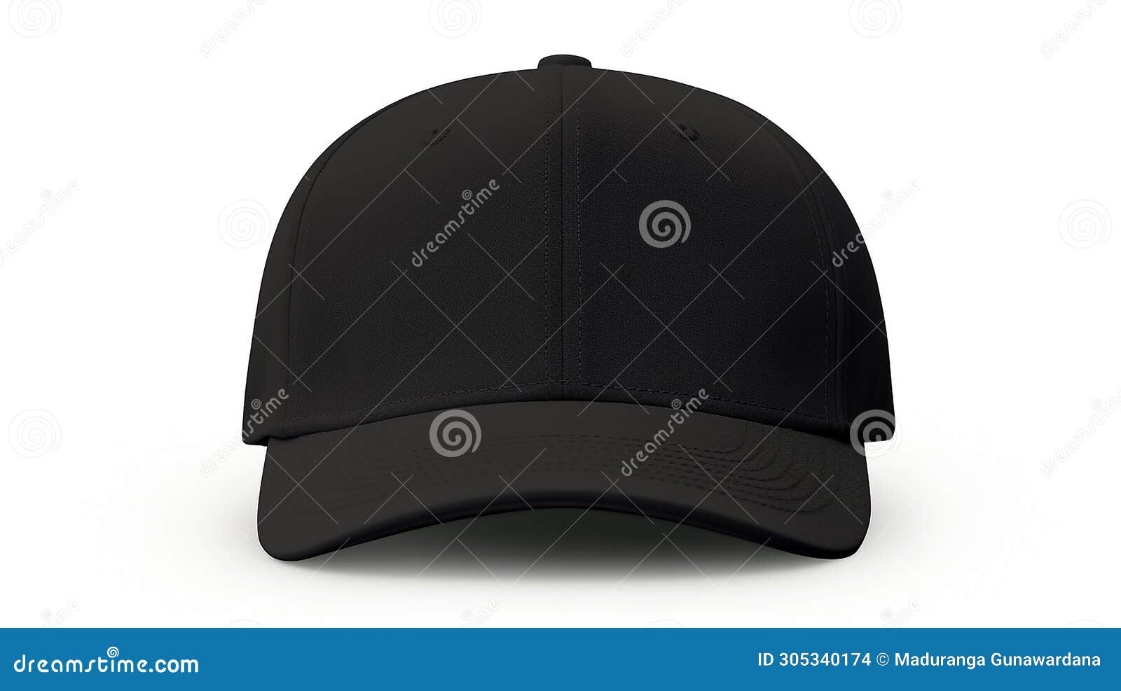Blank Black Baseball Cap Mockup for E-commerce: High-Quality Front View ...