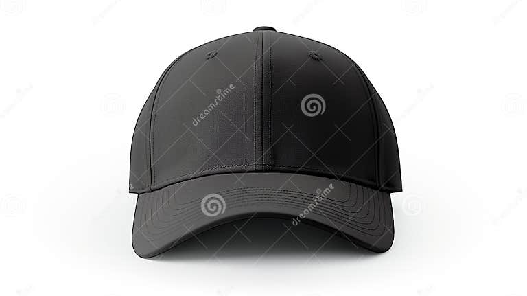 Blank Black Baseball Cap Mockup for E-commerce: High-Quality Front View ...
