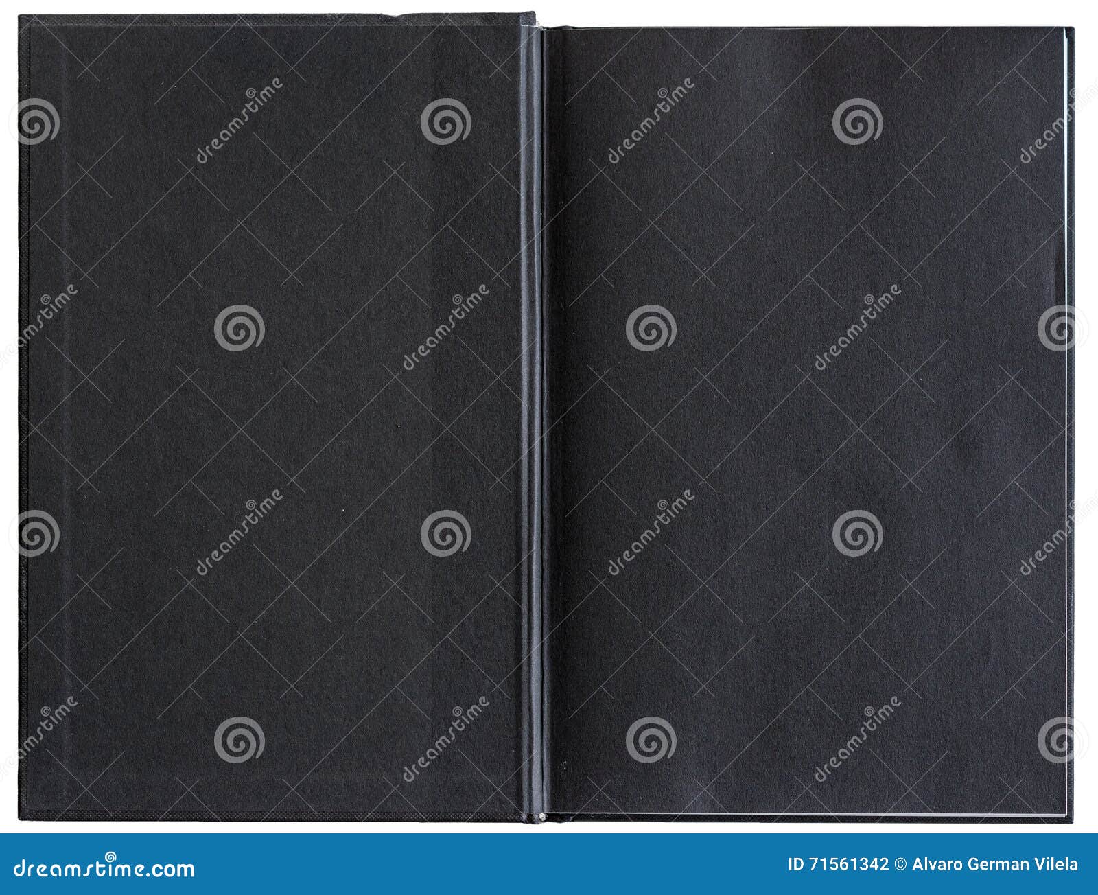 Blank Black Book Opened To the First Page. Stock Photo - Image of space ...