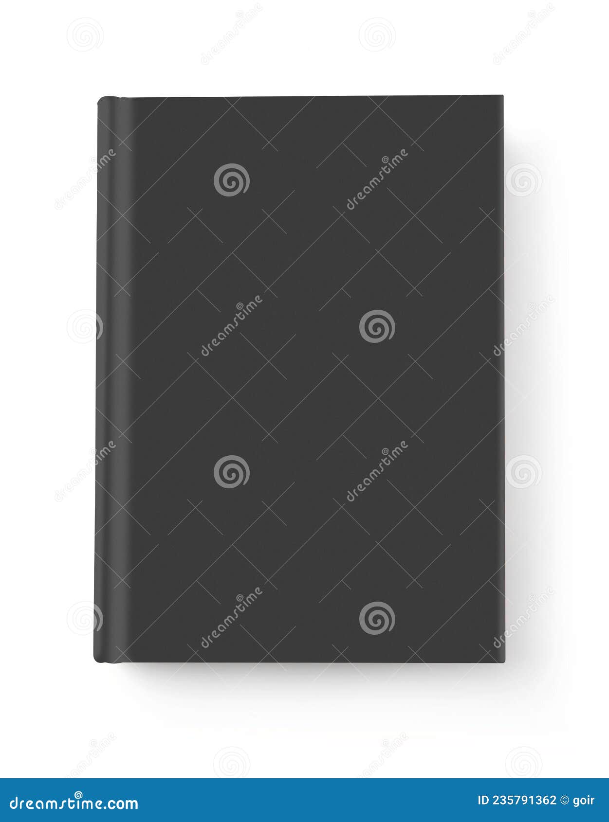 Blank Black Book on White Background Stock Photo - Image of dimensional ...