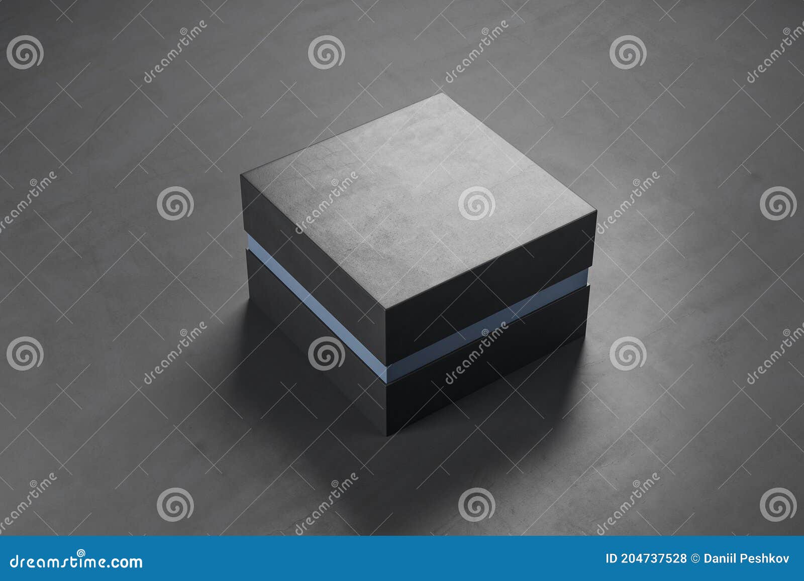 Blank Black Box with Blue Line Stock Illustration - Illustration of ...