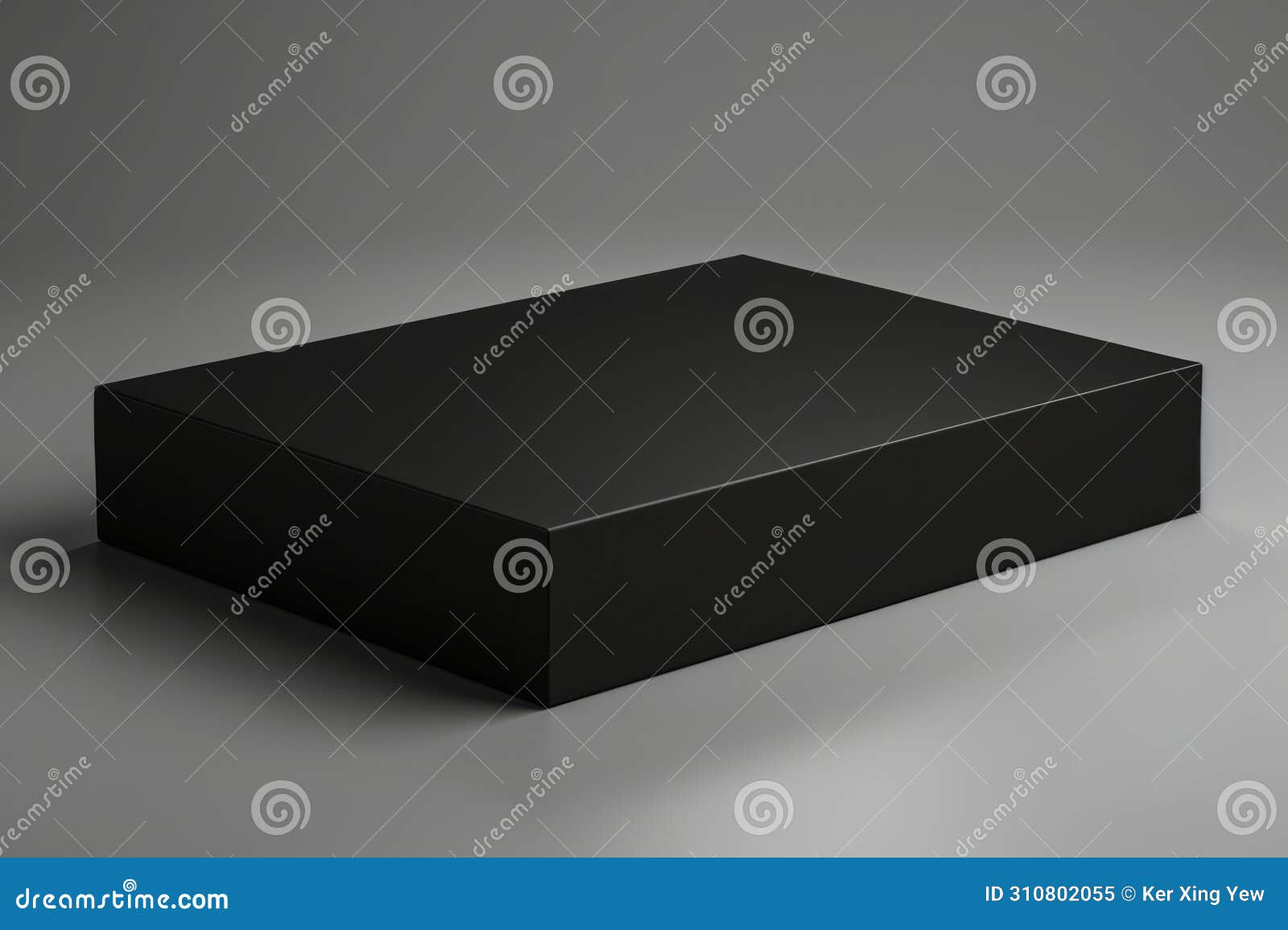 Blank Black Box Mock Up with a Matte Finish Stock Illustration ...