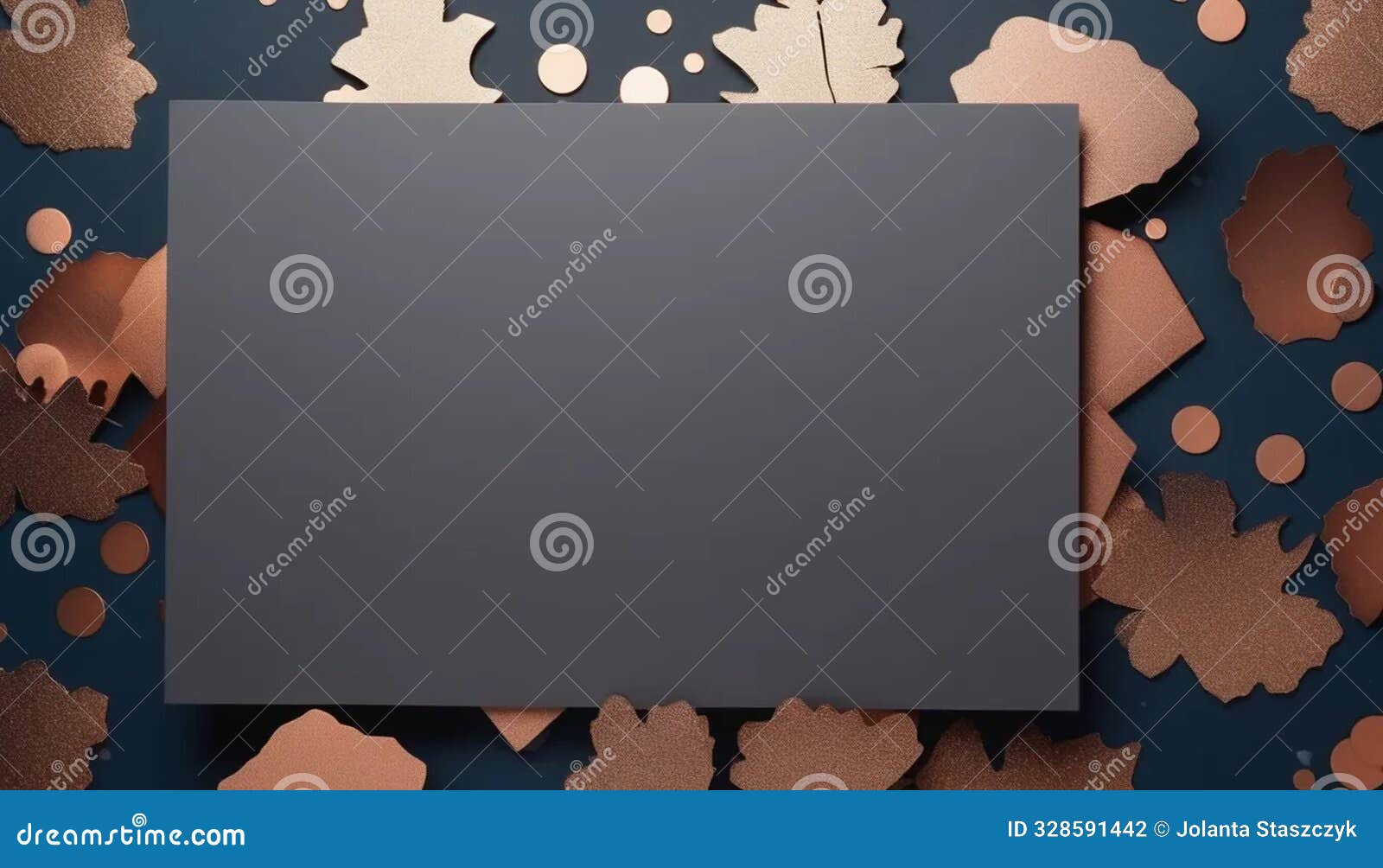 Blank Black Card with Copper Abstract Background Stock Illustration ...