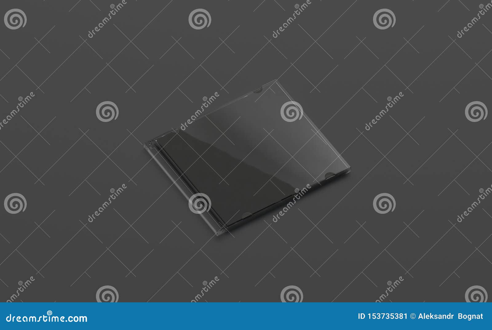 Blank Black Closed Disk Case Mock Up, Side View, Isolated Stock ...