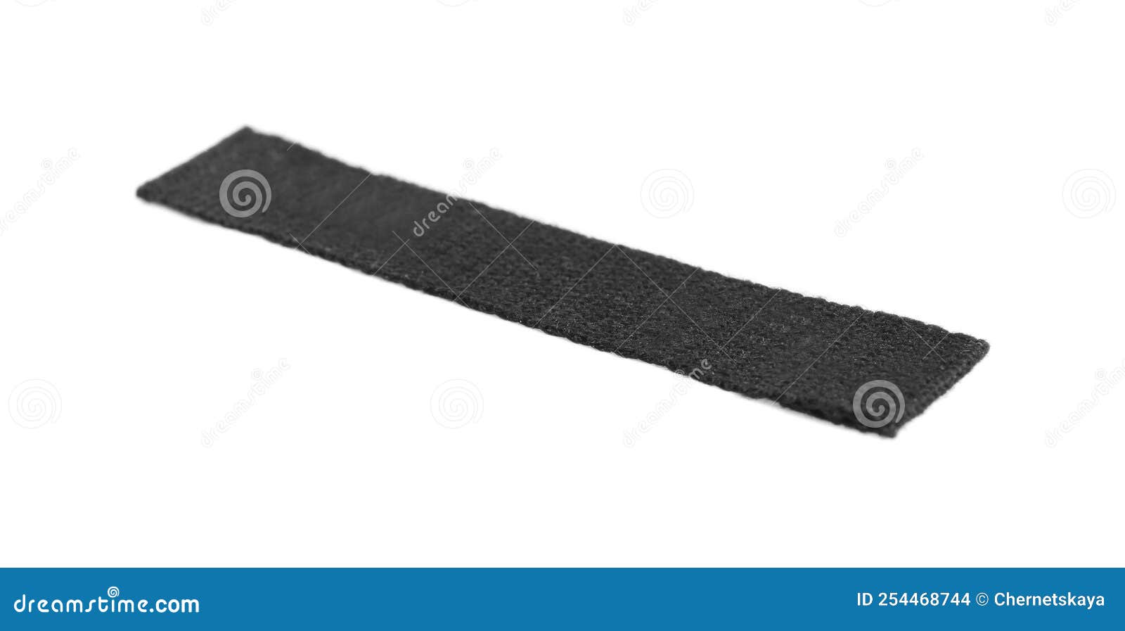 Blank Black Clothing Label Isolated on White Stock Photo - Image of ...