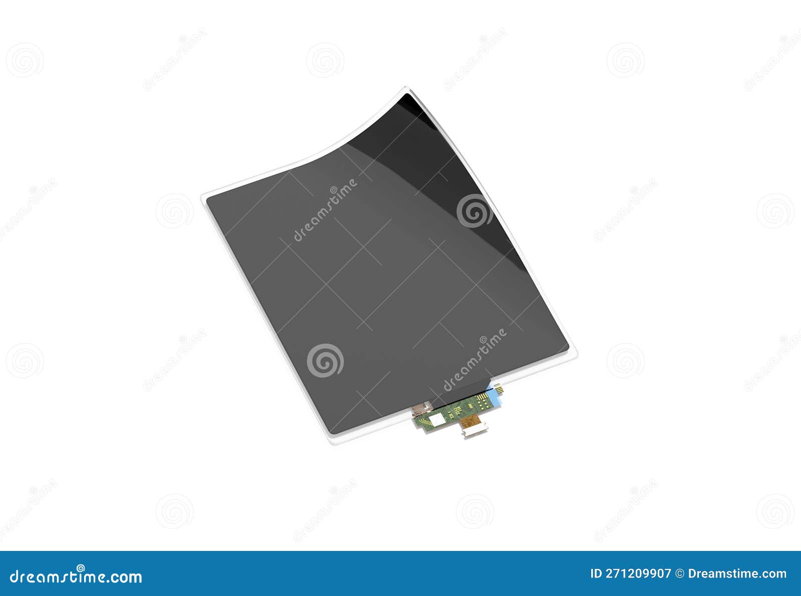 Blank Black Flexible Folded Corner Rectangular Display Mockup, Isolated ...