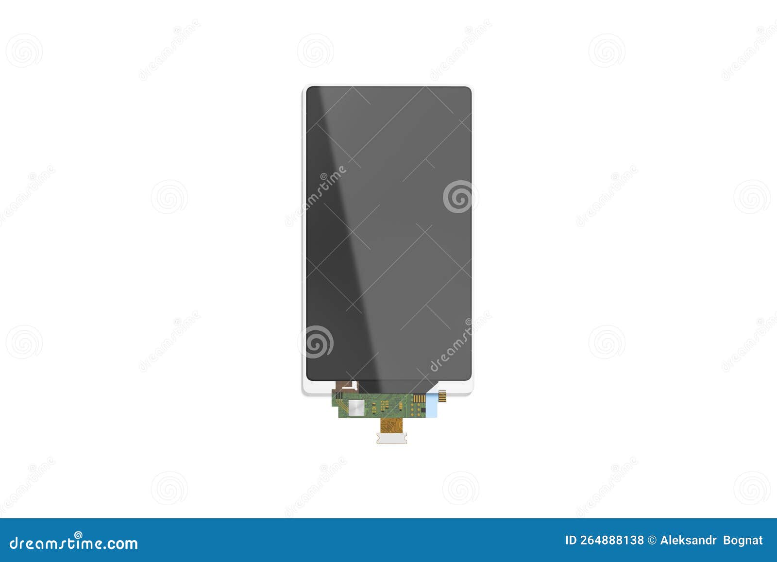 Blank Black Flexible Rectangular Display Mockup, Top View Stock ...