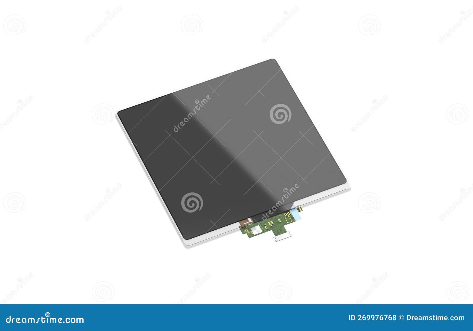 Blank Black Flexible Square Rectangular Display Mockup, Isolated Stock ...