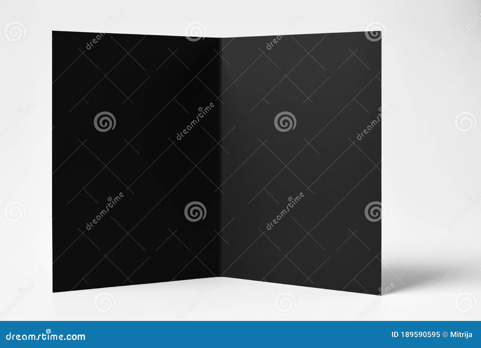 Blank Black Open Standing Card Stock Image - Image of paper, blank ...