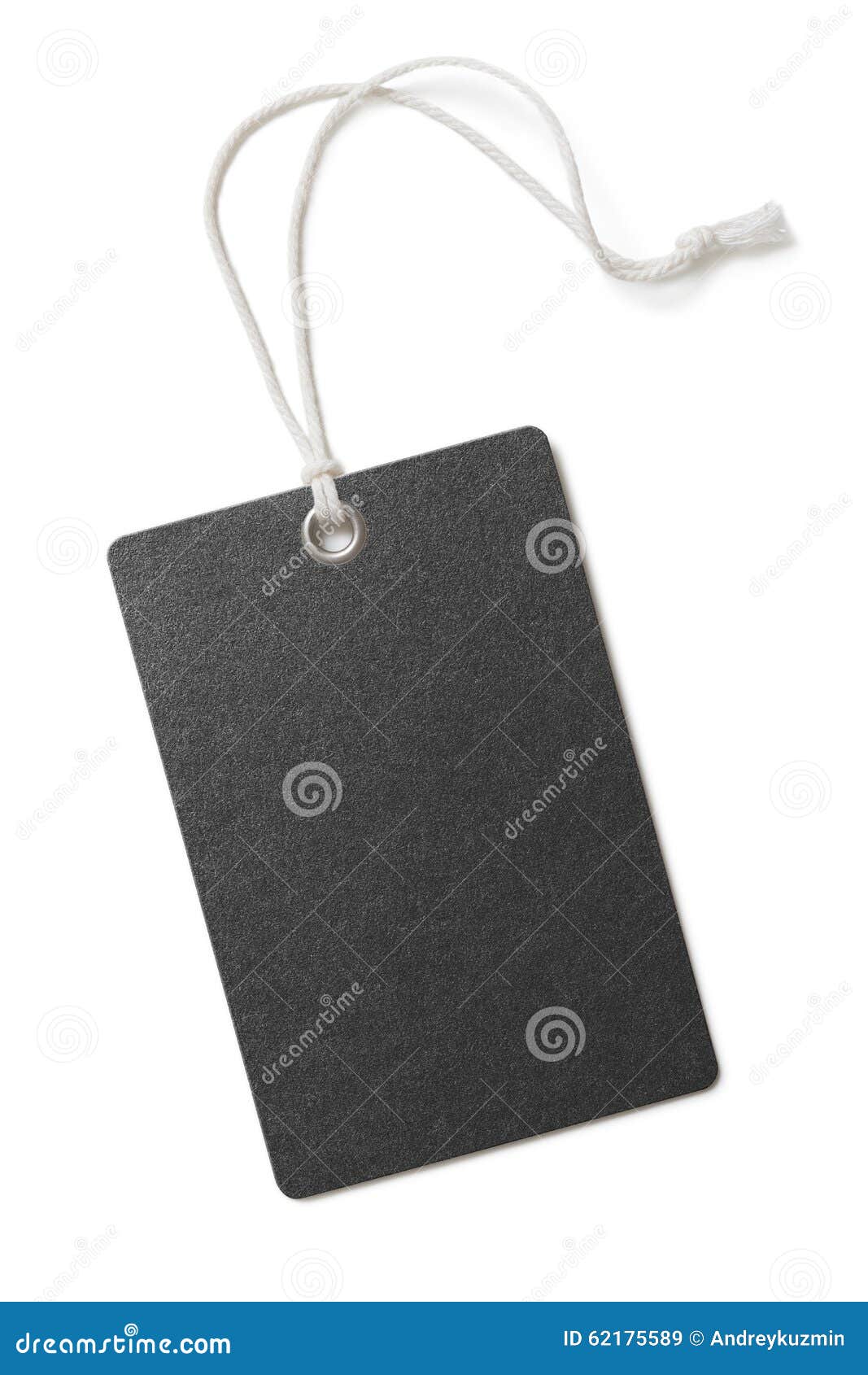 Blank Black Paper Price or Gift Tag Isolated Stock Image - Image of ...