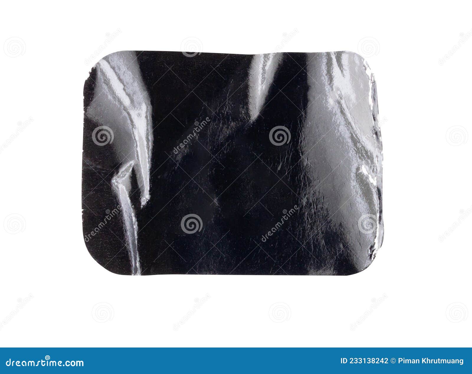 Blank Black Paper Sticker Label Isolated on White Background Stock ...