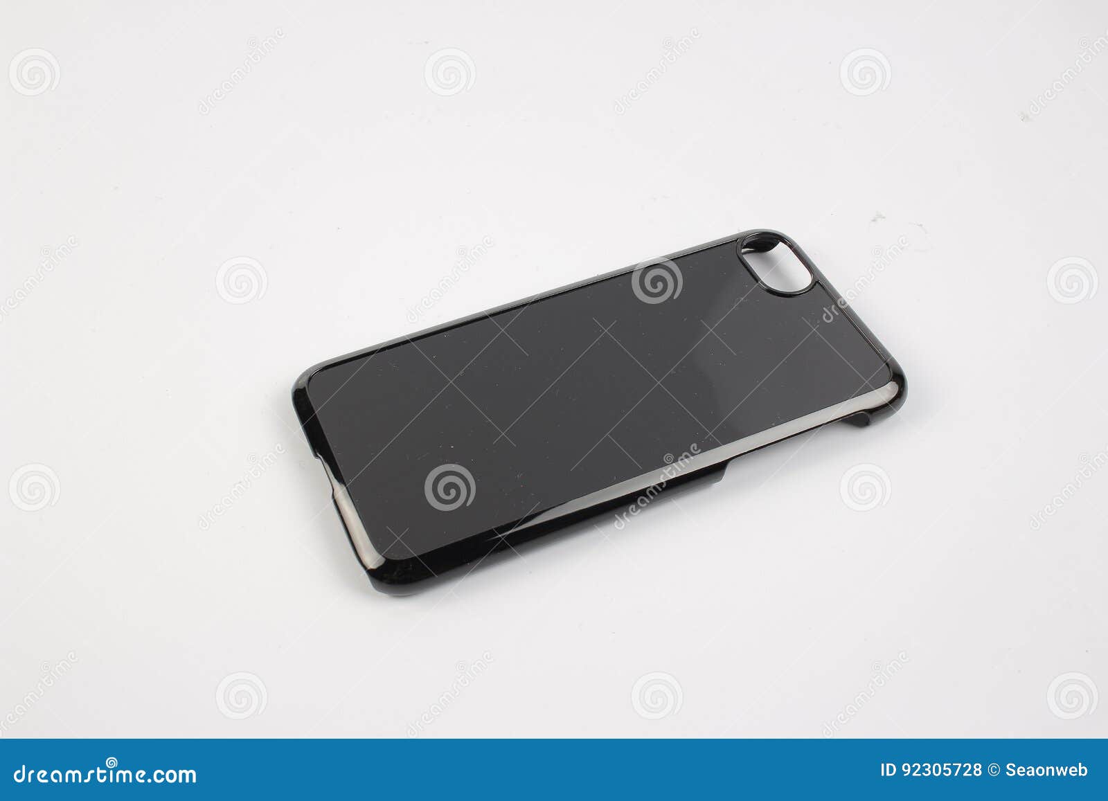 Blank Black Phone Case Mock Up Stock Photo - Image of device, cover ...