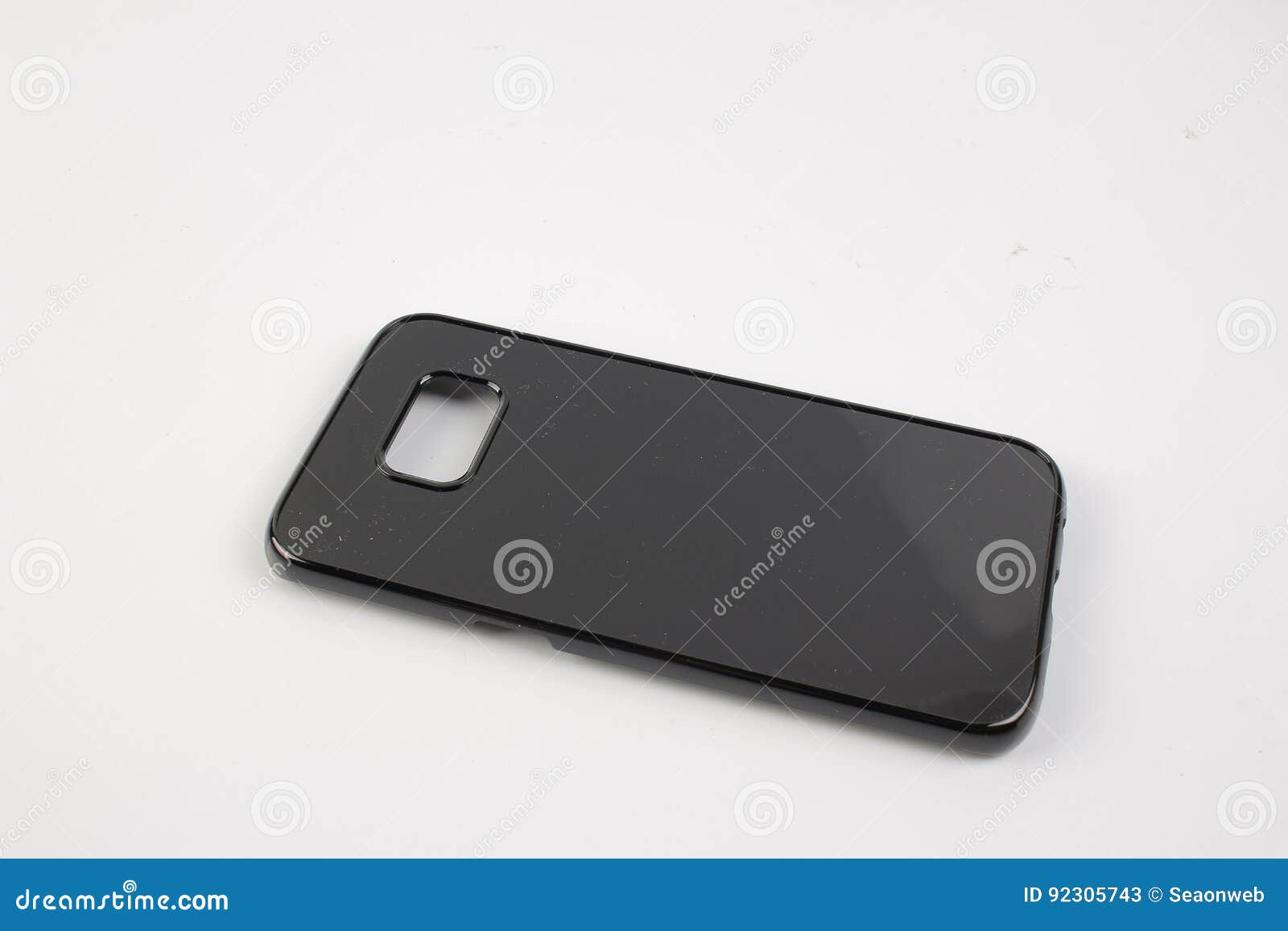 Blank Black Phone Case Mock Up Stock Image - Image of cover, print ...