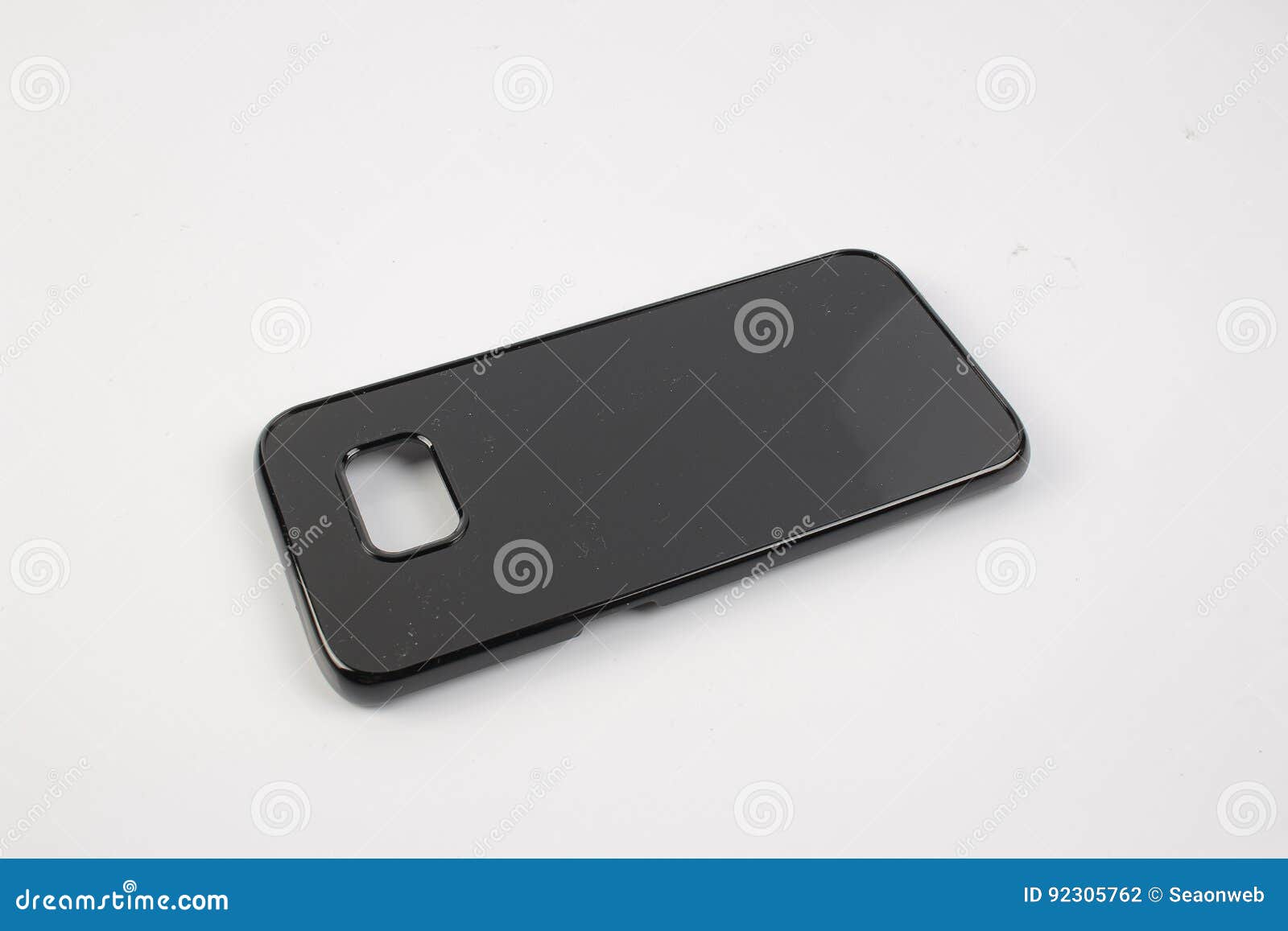 Blank Black Phone Case Mock Up Stock Photo - Image of silicone ...