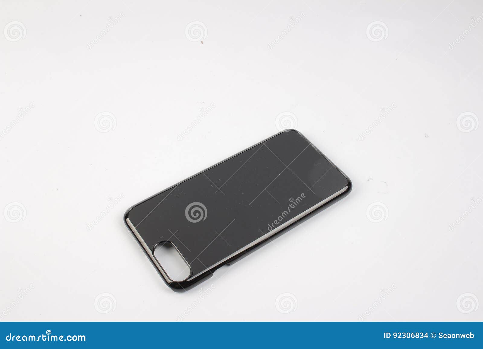 Blank Black Phone Case Mock Up Stock Photo - Image of container, bumper ...