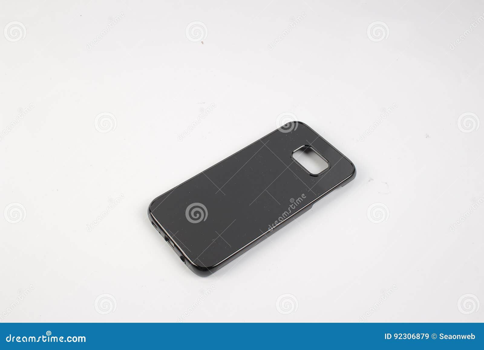 Blank Black Phone Case Mock Up Stock Image - Image of device, protector ...