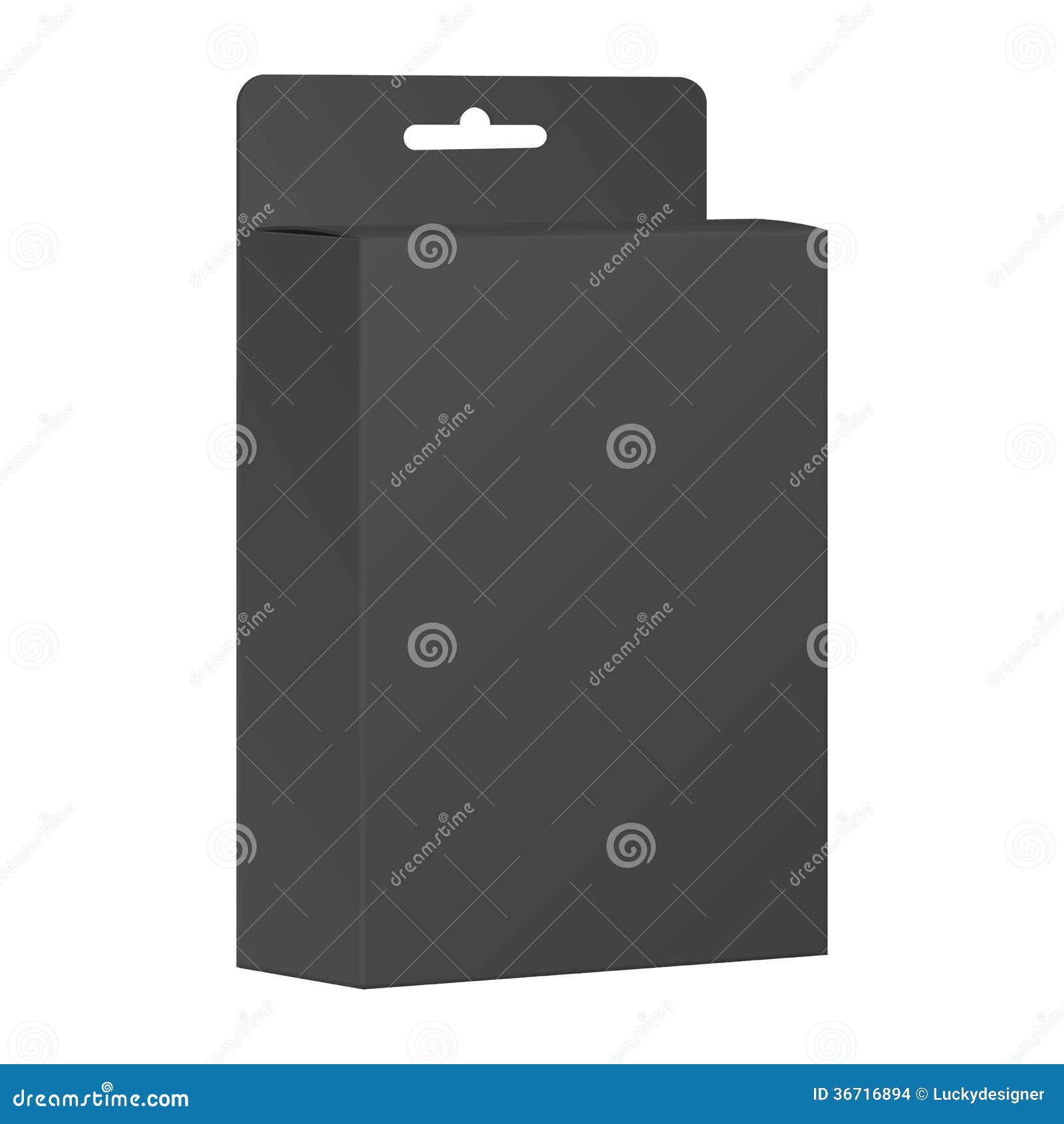 Blank Black Product Package Box. Vector Stock Vector - Illustration of ...