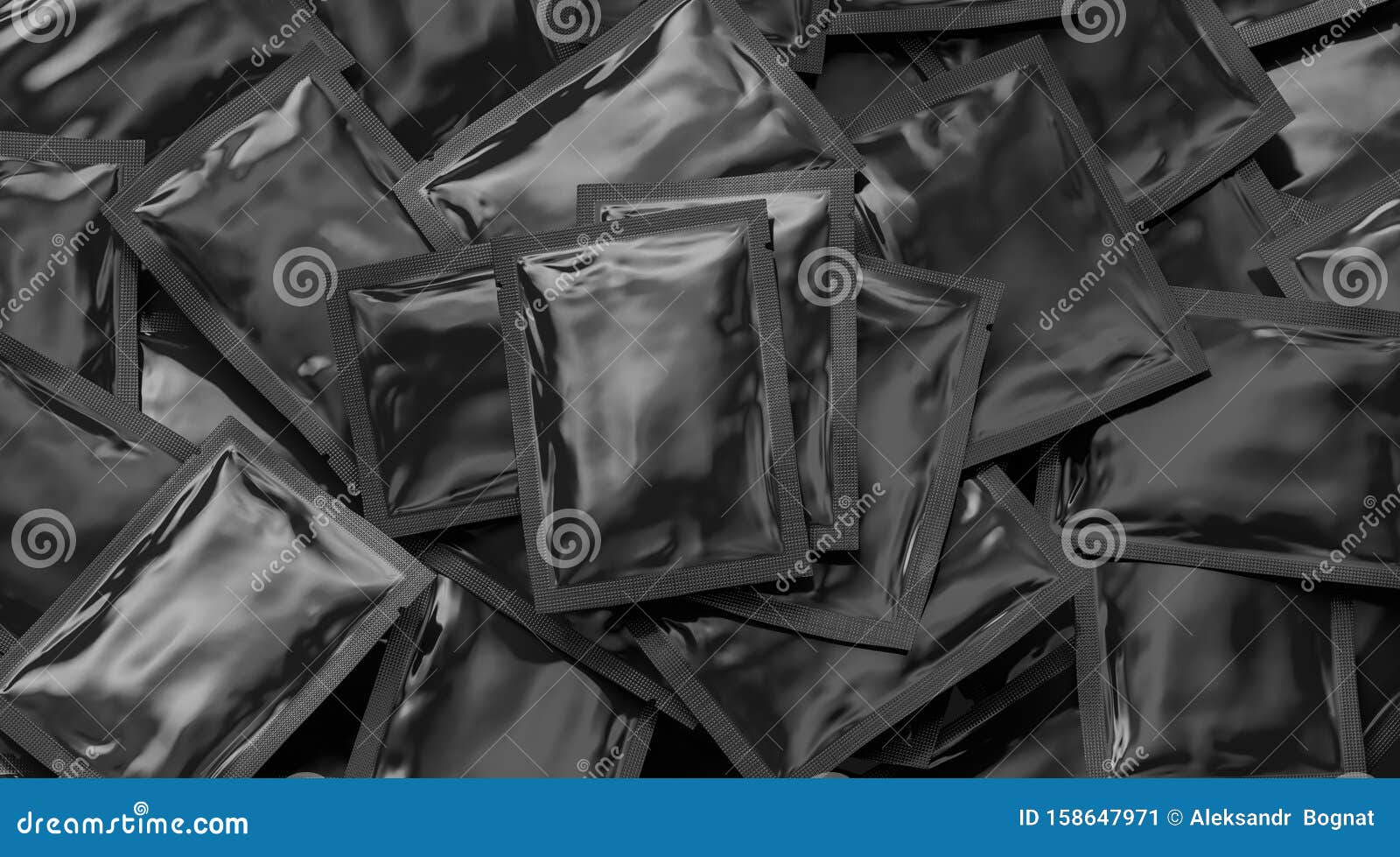 Sachet Packet Soluble Powder Line Icon Set. Open Paper Pack Stick With ...