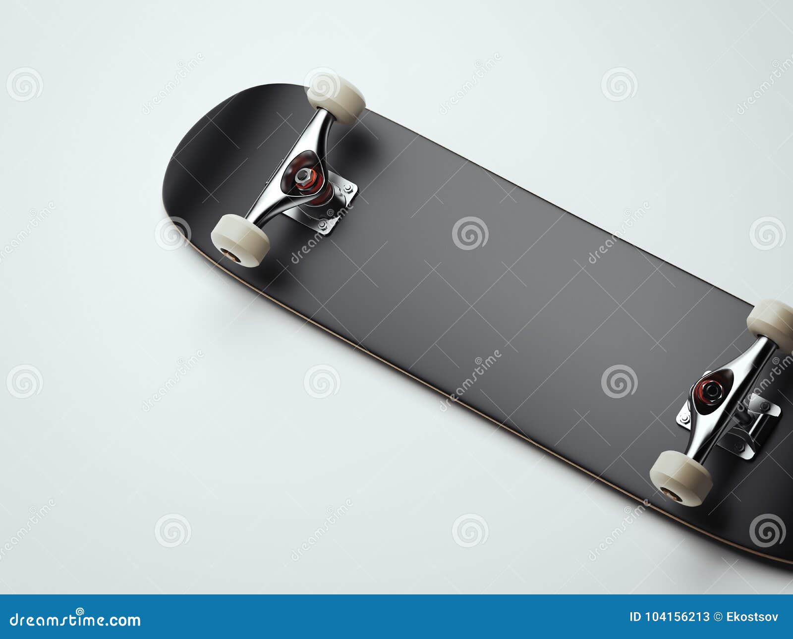 Blank Black Skateboard Deck. 3d Rendering Stock Illustration ...