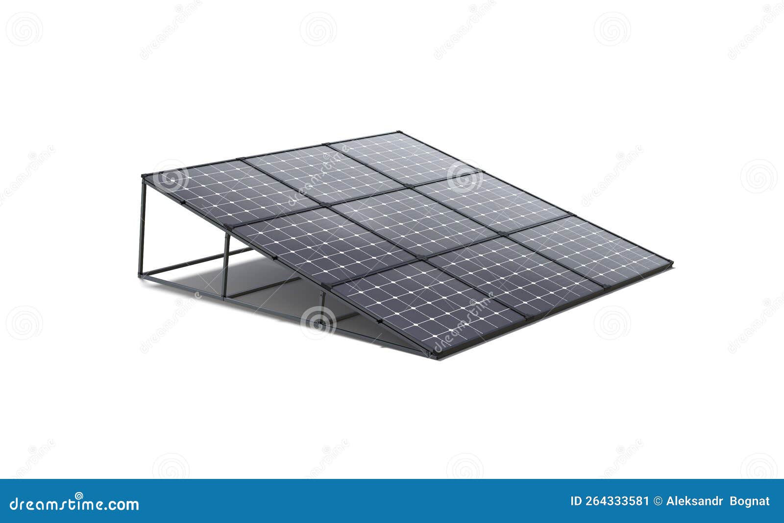 Blank Black Solar Panel Roof-mounted Mock Up, Side View Stock ...