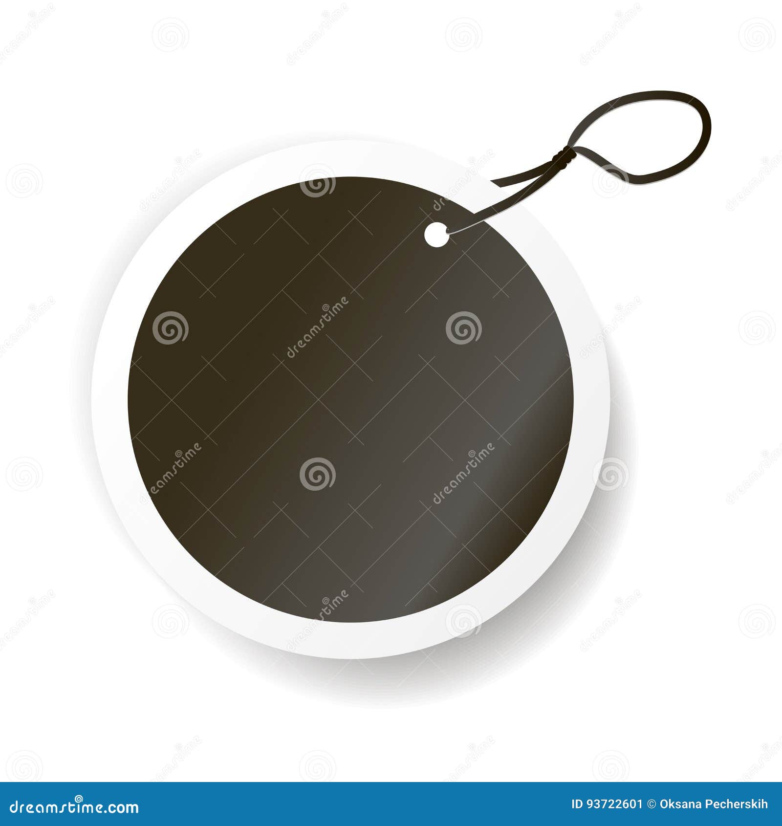 Blank Black Sticker. Empty Promotional Label. Vector Illustration ...