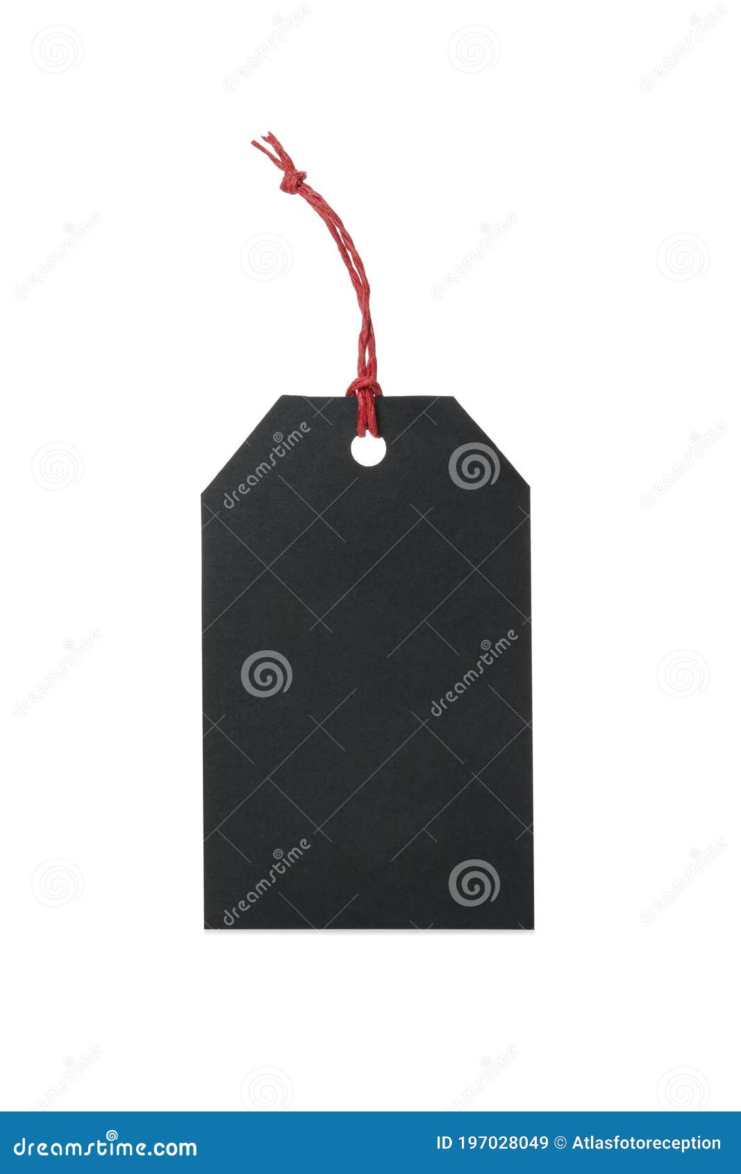 Blank Black Tag Isolated on White Background Stock Image - Image of ...