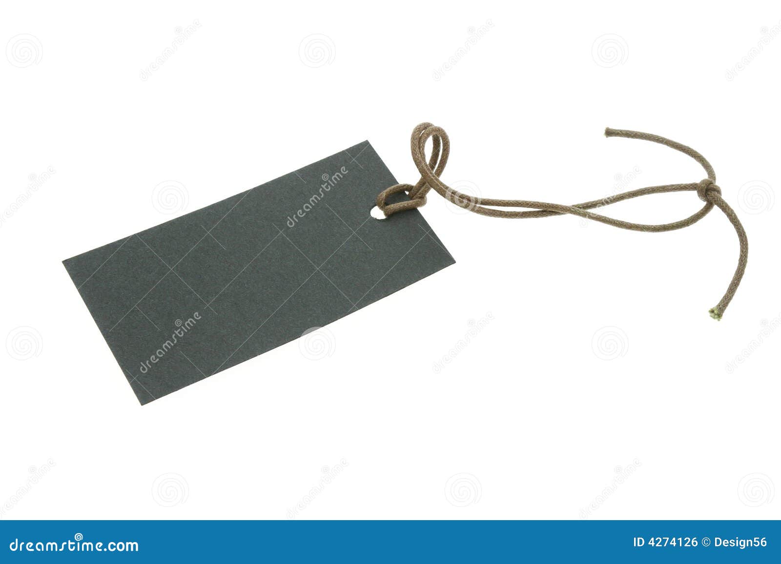 Blank Black Tag with String Stock Photo - Image of labeling, basic: 4274126