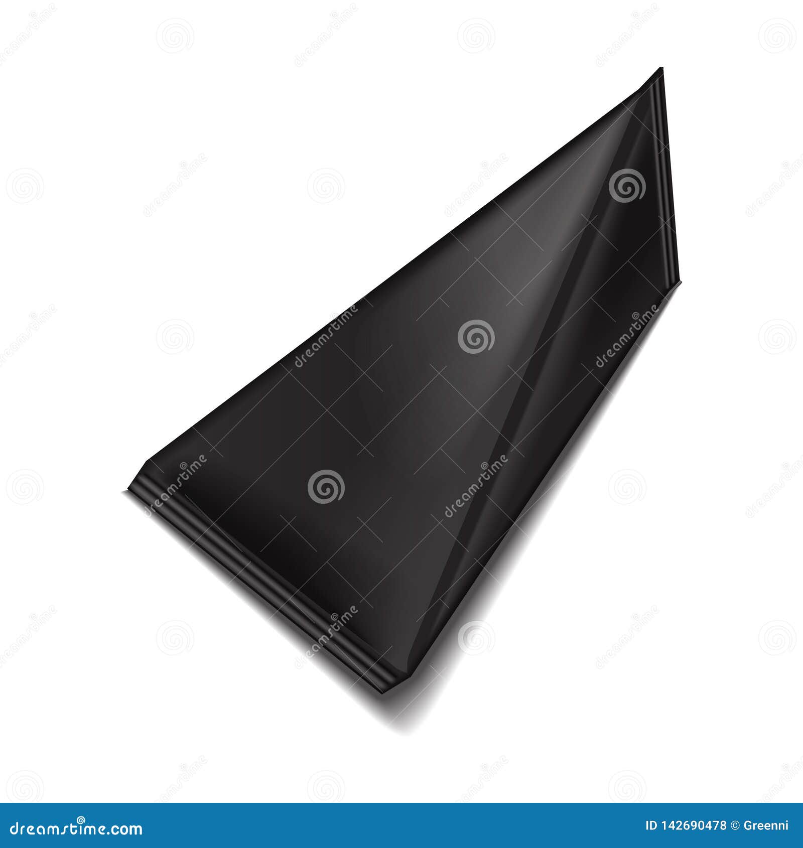 Blank Black Triangular Packet Carton Juice or Milk Pack. White ...