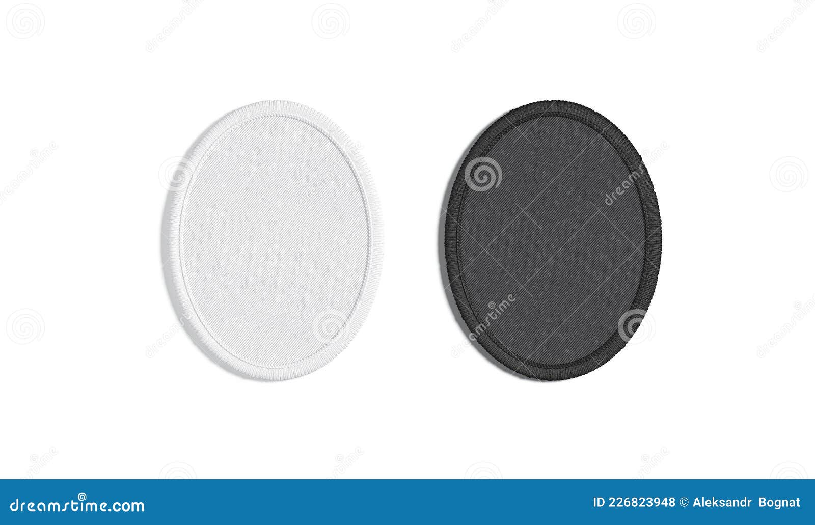 Blank Black and White Round Embroidered Patch Mockup, Top View Stock ...