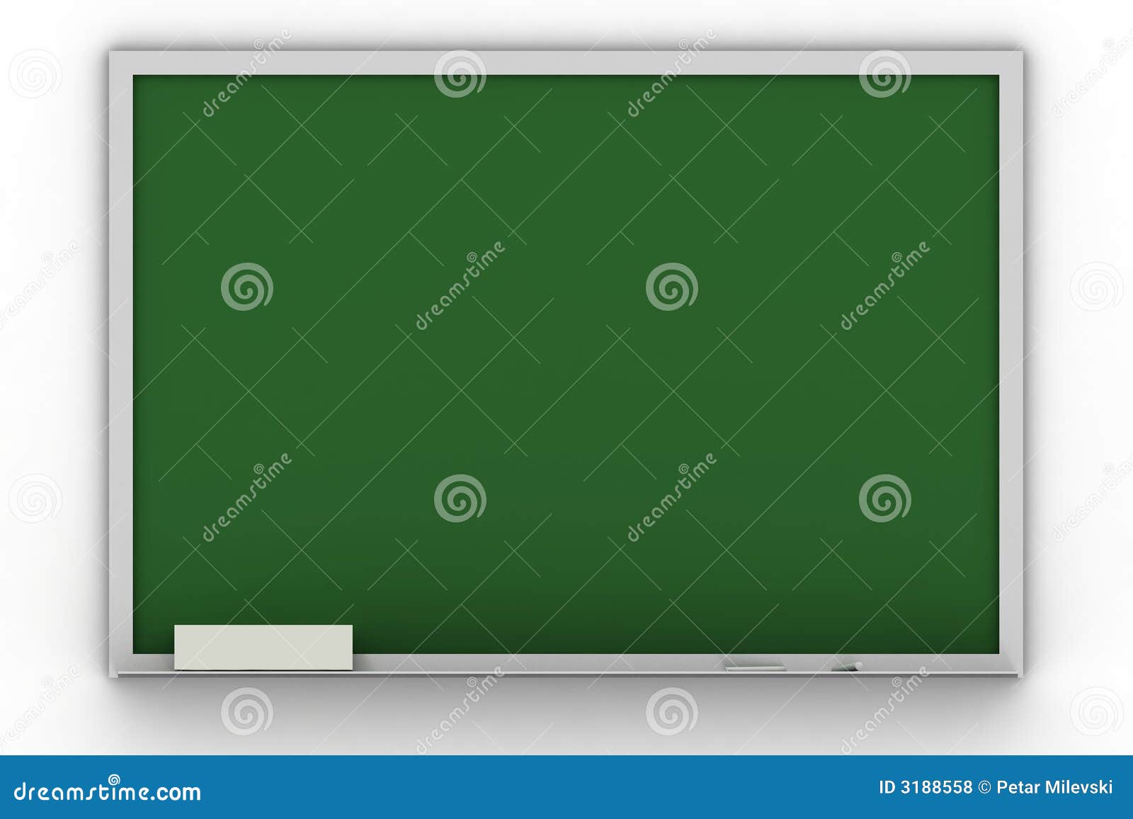 Blank Blackboard Spotlighted On Black Background Stock Photography ...