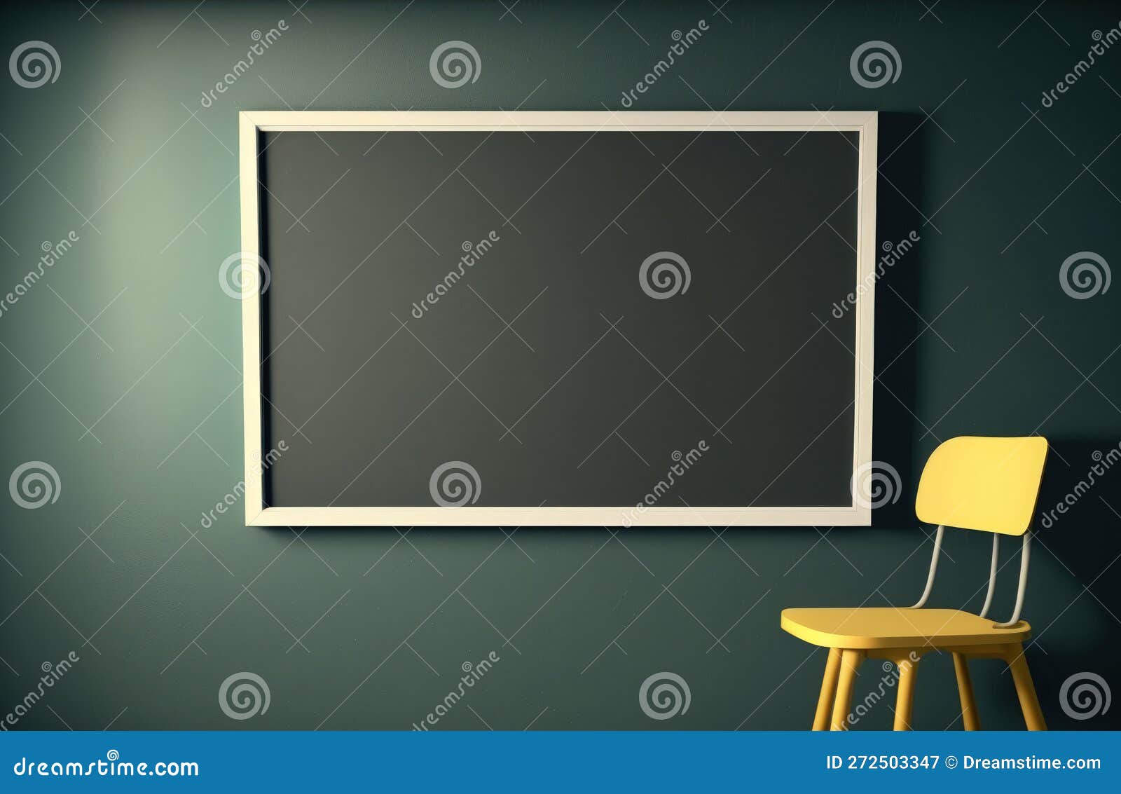 Blank Class Blackboard With Chalk Piece. Blackboard For School ...