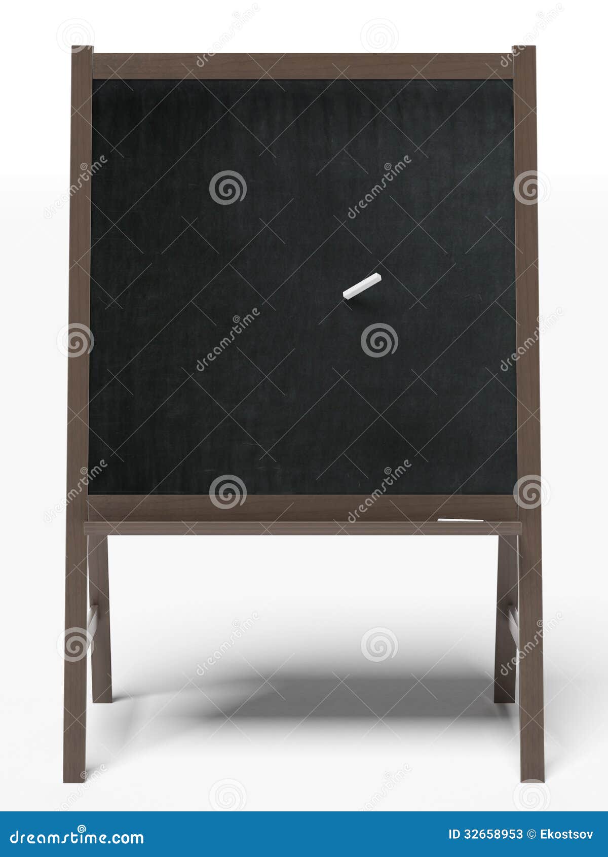 Blank Blackboard Spotlighted On Black Background Stock Photography ...