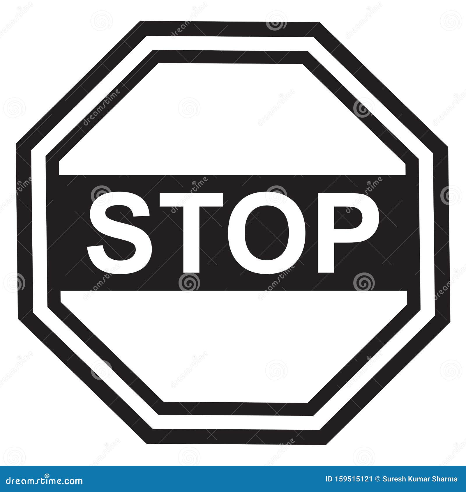 Blank Blackboard Sine Stop Icon Stock Illustration - Illustration of ...