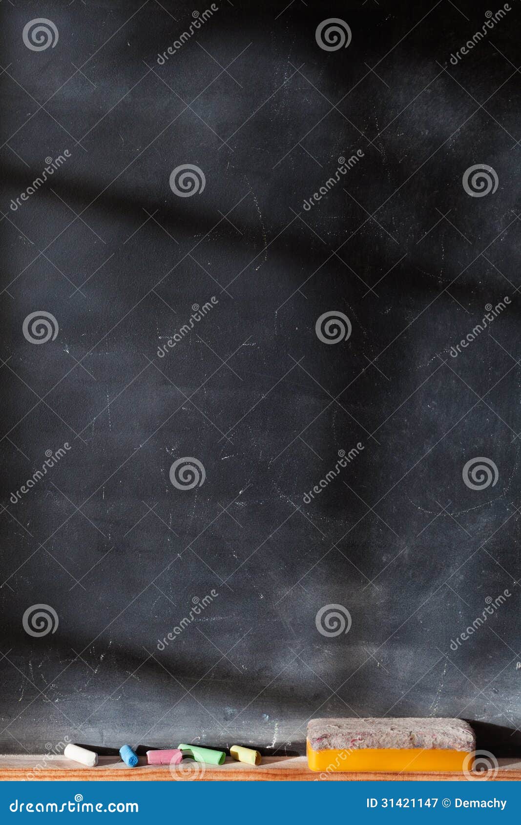 Blank Blackboard Vertical With Light Effect Royalty-Free Stock ...