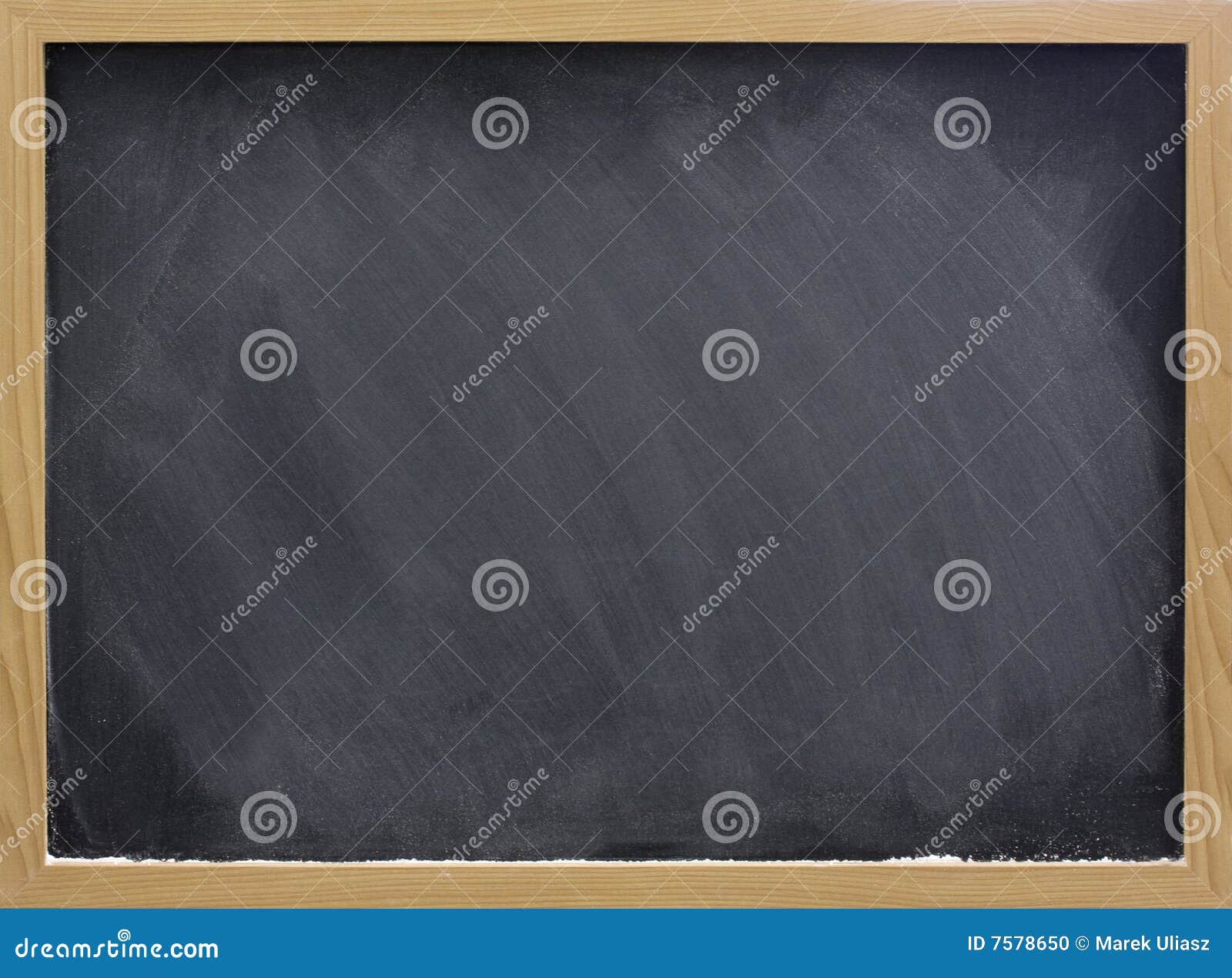 Blank Blackboard with White Chalk Dust and Smudges Stock Photo - Image ...