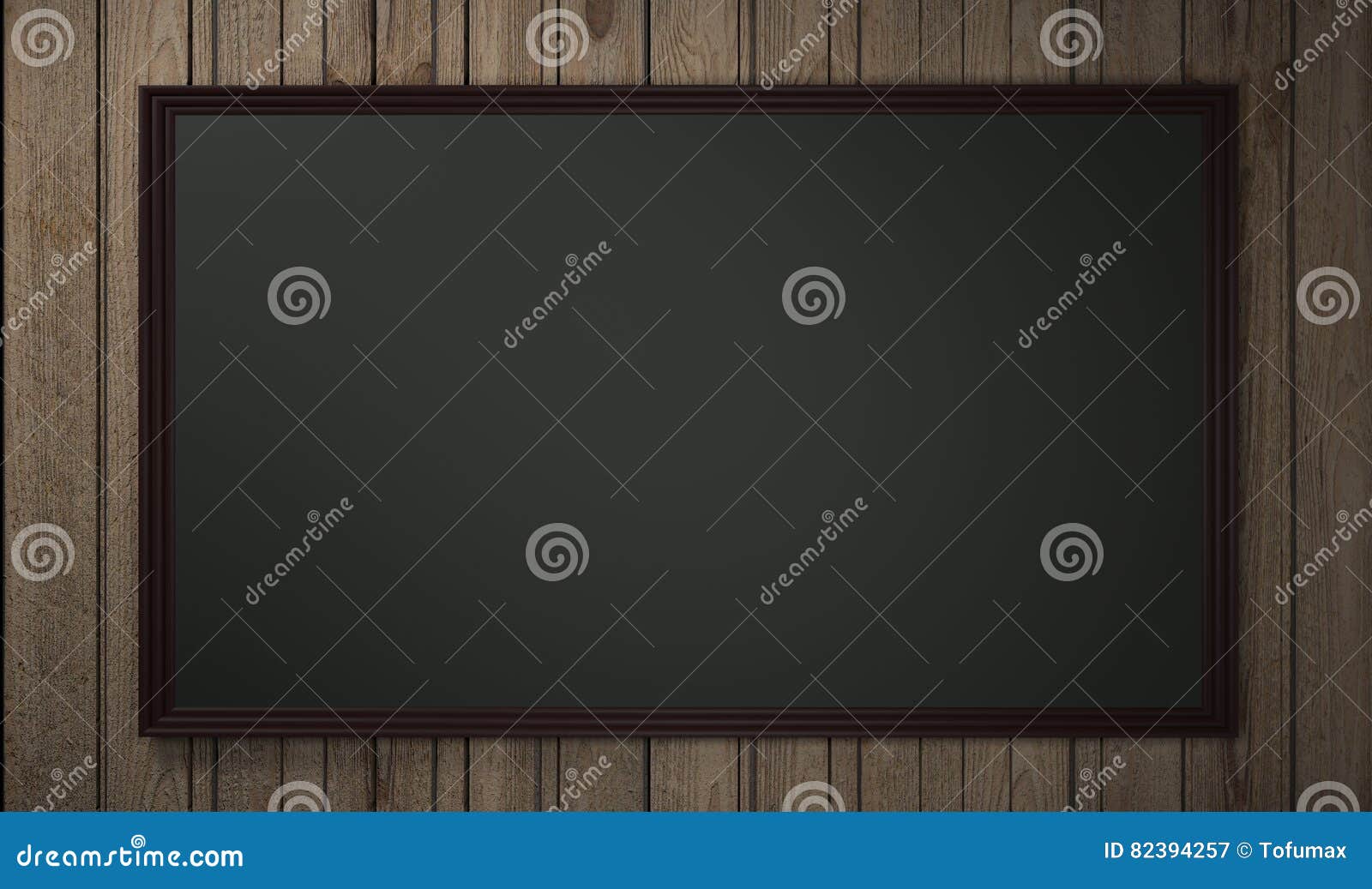 Blank blackboard on wood stock illustration. Illustration of chalk ...