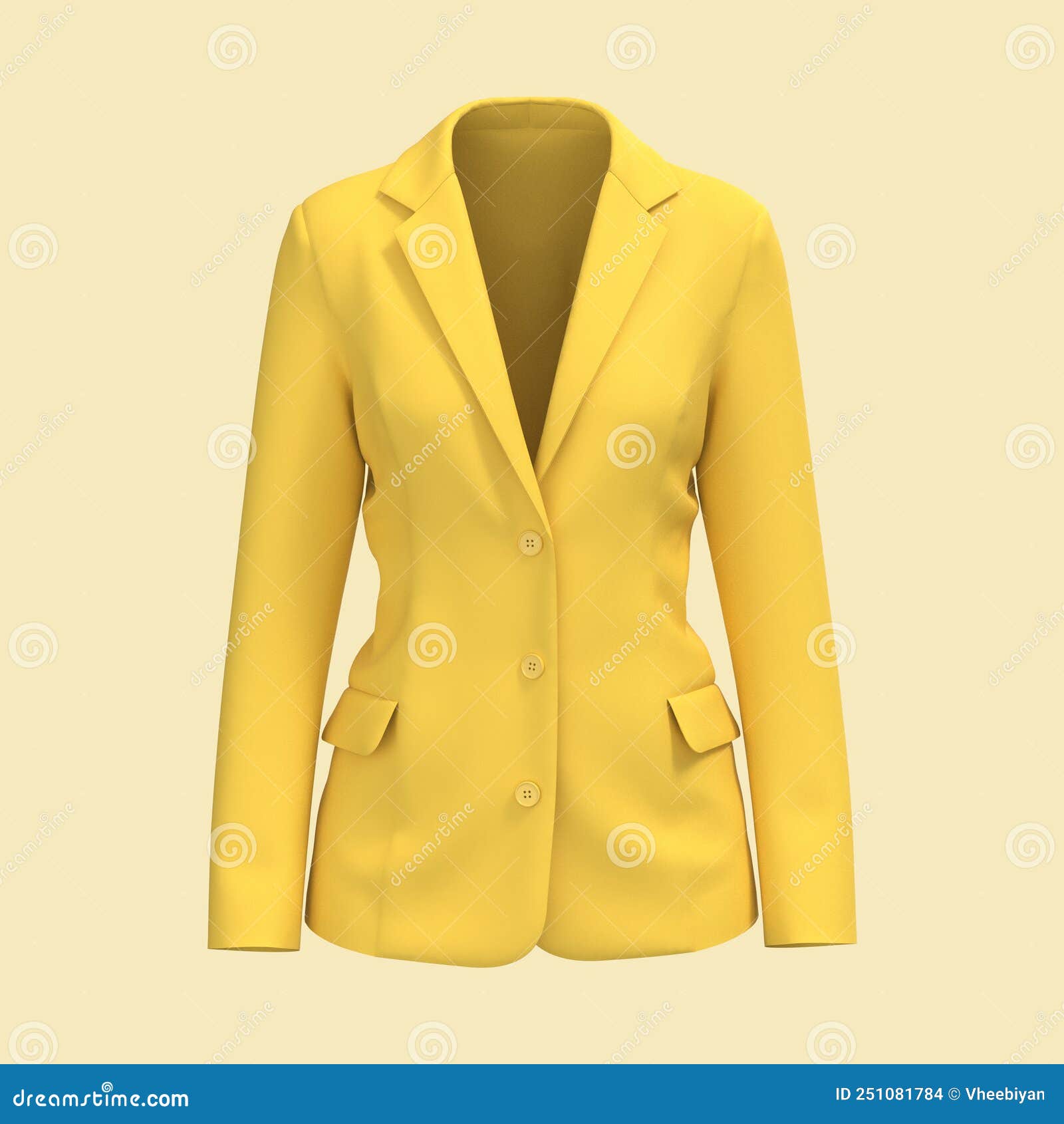 Blank Blazer Template Front And Back View Showcase For Custom Apparel ...