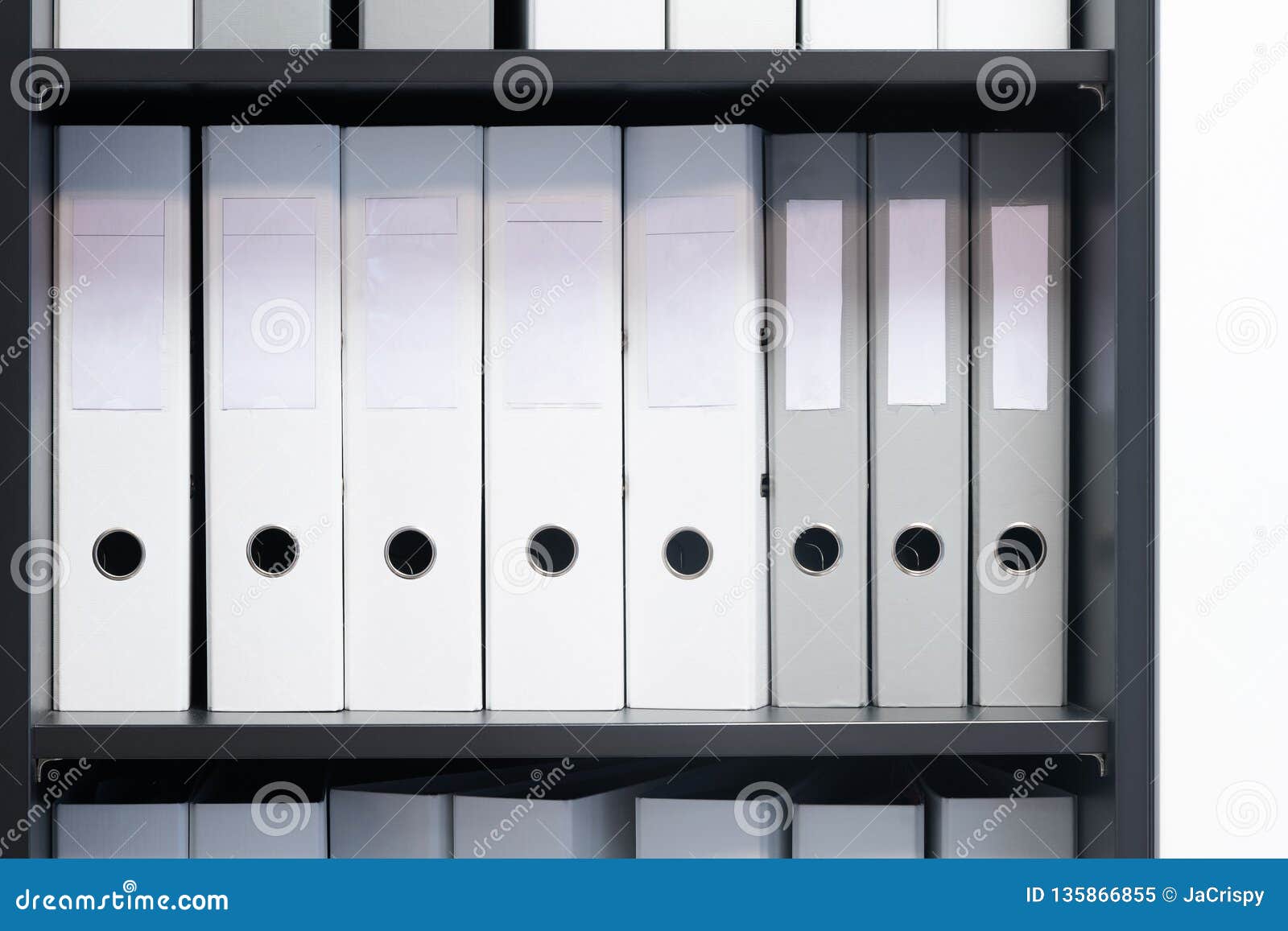Blank Blind Folders with Files in the Shelf. Archival, Stacks of ...