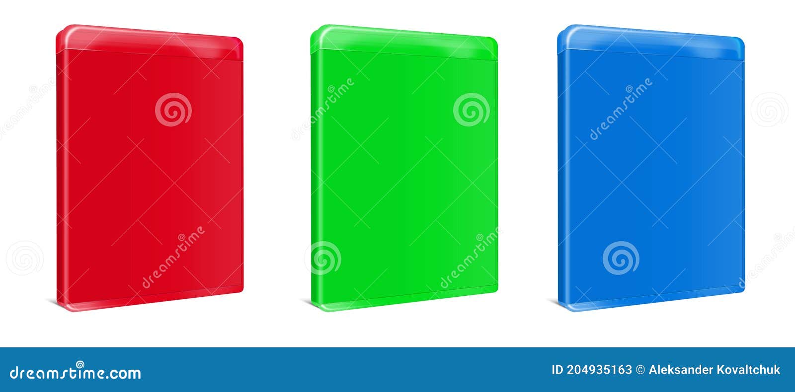 Blank Blu-ray case RGB stock illustration. Illustration of post - 204935163