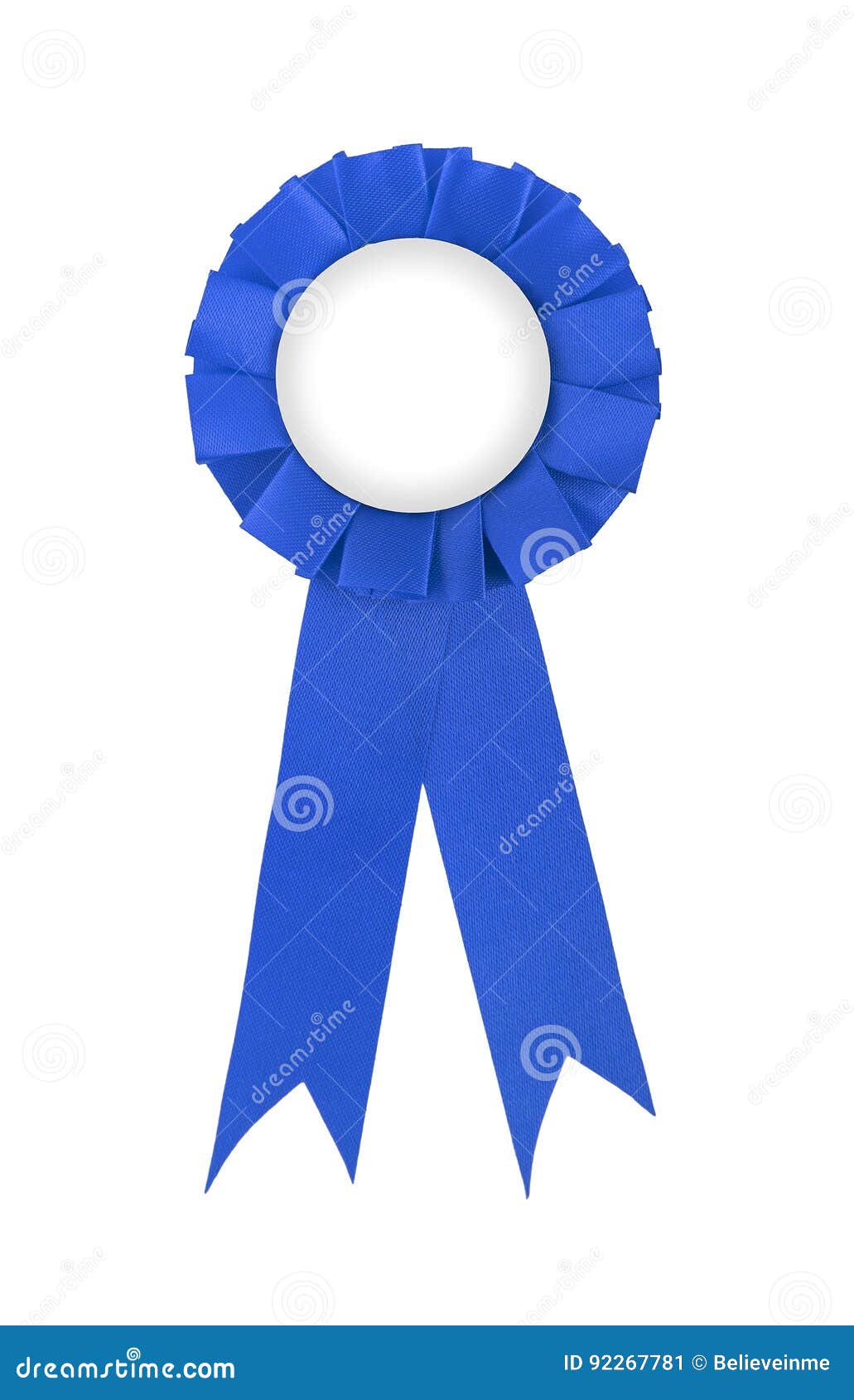 Blank Blue Award Winning Ribbon. Stock Image - Image of symbol, rosette ...