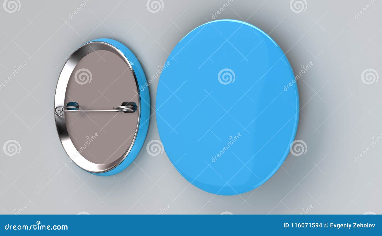 Blank Blue Badge on White Background Stock Illustration - Illustration ...