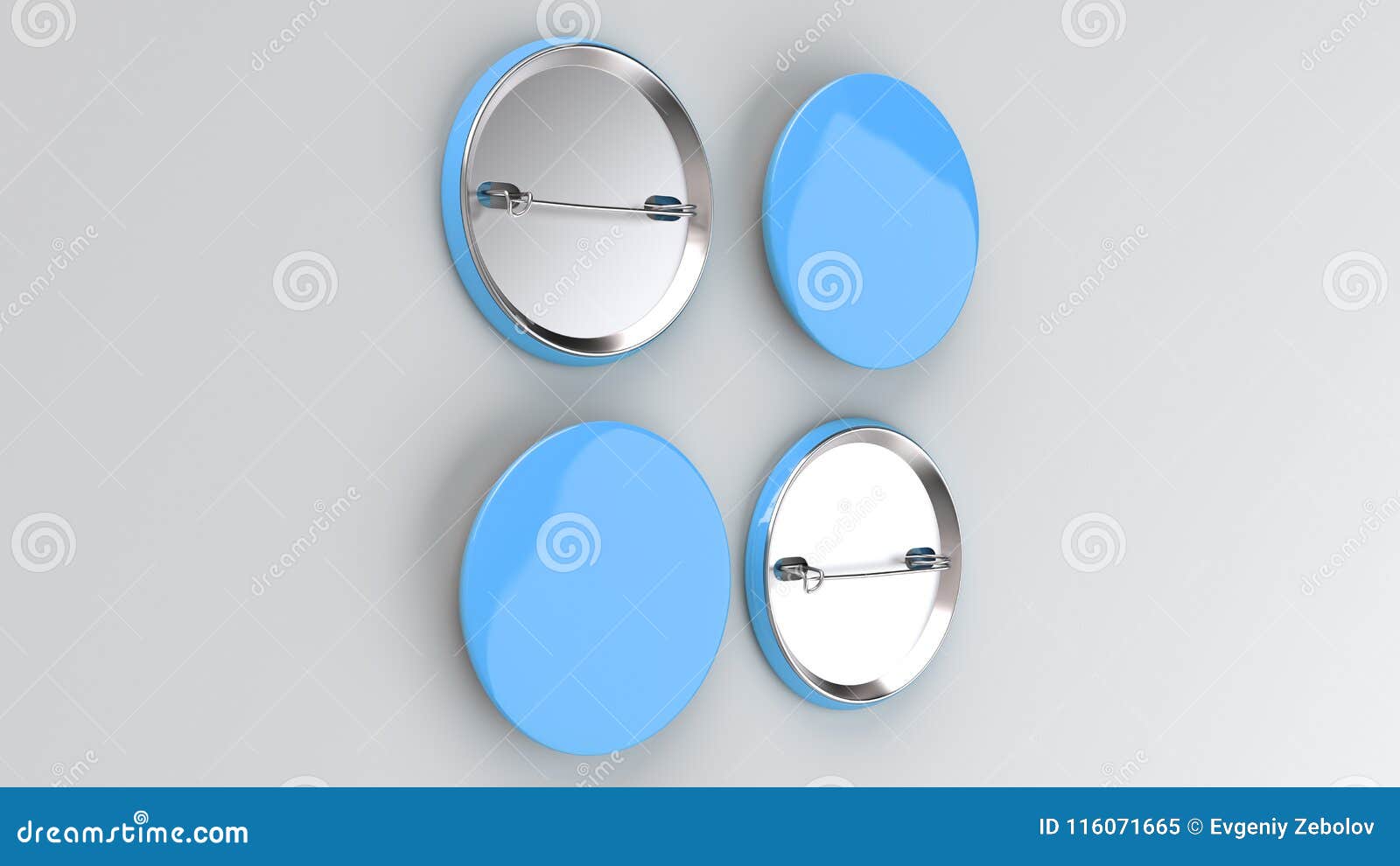 Blank Blue Badge on White Background Stock Illustration - Illustration ...