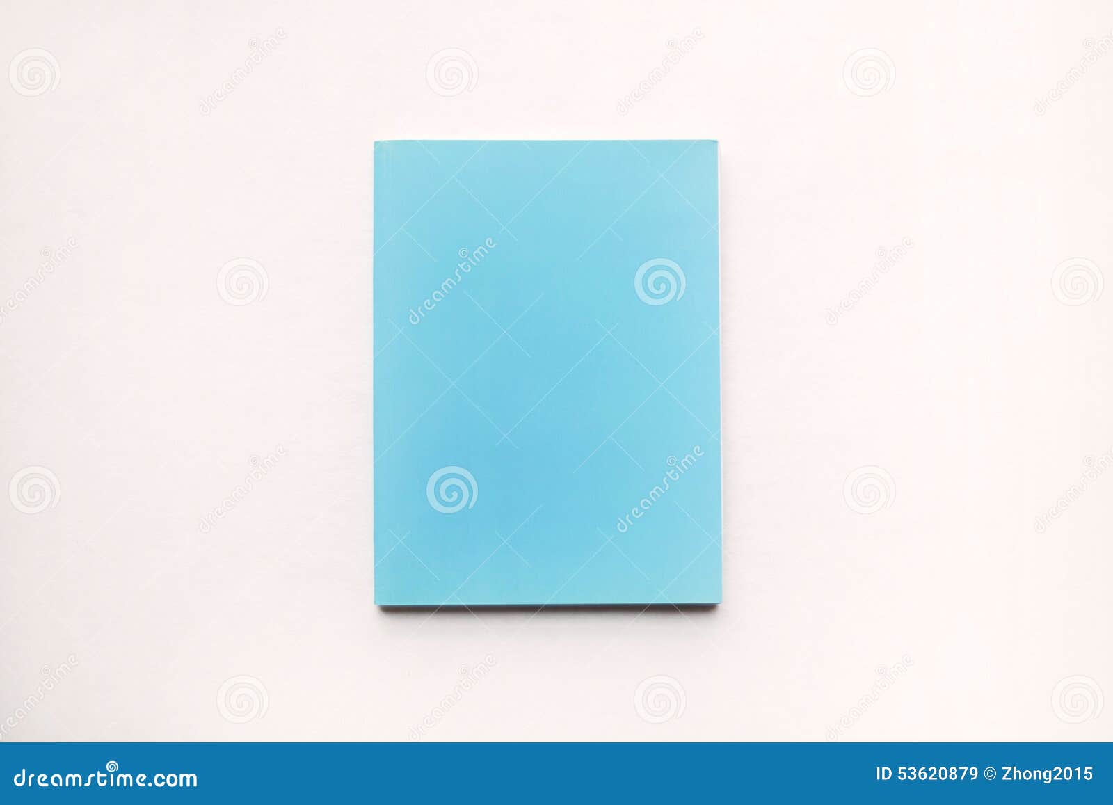 Blank Blue Book Cover With Paper Texture Background Stock Image - Image ...